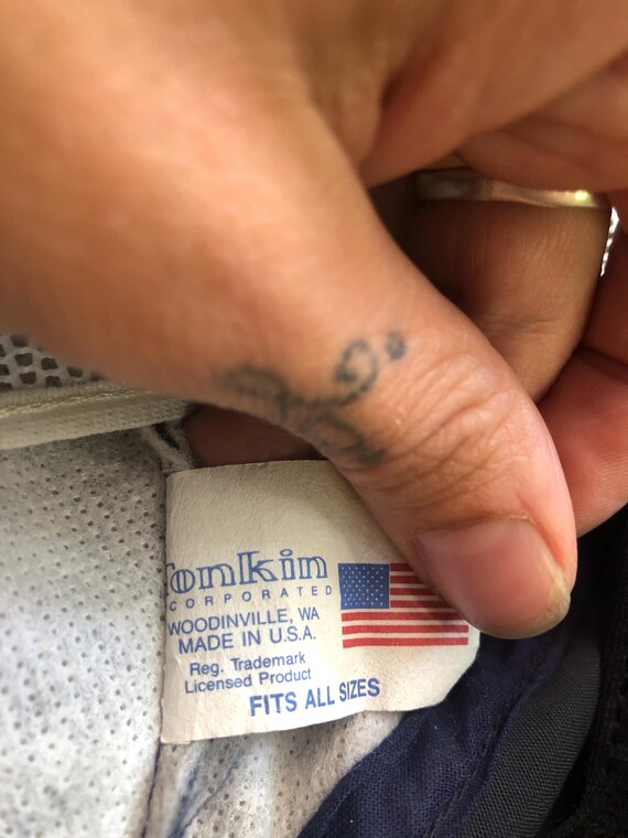 Vintage Caterpillar VIP With Leather Strap Hat , Navy… - Gem