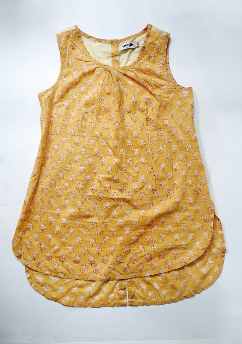 Smock Top From India || Sleeveless Smock || Button up Smock || Leaf ...