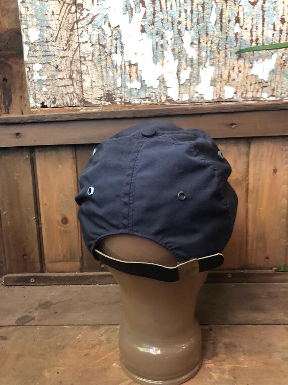 Vintage Caterpillar VIP With Leather Strap Hat , Navy… - Gem