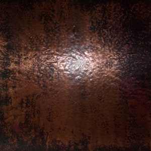 Copper Back Splash, Copper Sheet, Hand Hammered, WARM BROWNS Finish ...