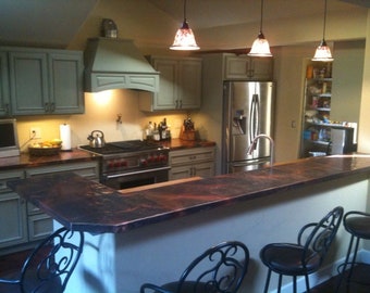 Copper Counter Tops. Heavy Duty Copper. Hand Made in Ohio. Custom Sizes ...