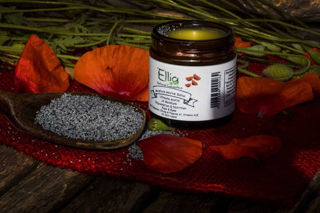 MOISTURE SOURCE SALVE - Natural Face & Eyes Cream With Olive Oil and ...