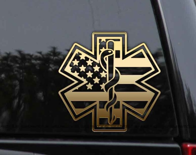 Star of Life EMT Decal Sticker EMS Ambulance Medical Emergency ...