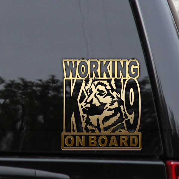 Working K9 on Board Sticker - Etsy