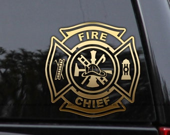 Fire Chief Firefighter Decal Sticker Fire Department Car Truck - Etsy