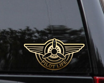 Propeller Pilot Wings Decal Sticker Car Truck Window Laptop - Etsy