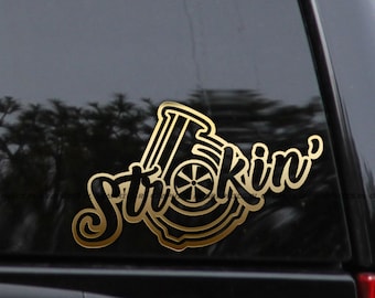 Strokin' Turbo Diesel Vinyl Decal Custom Truck Window Sticker - Etsy