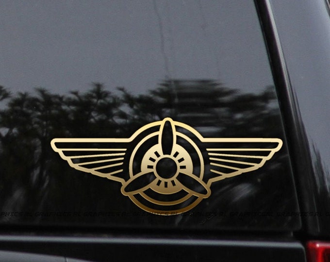 Propeller Pilot Wings Decal Sticker Car Truck Window Laptop - Etsy