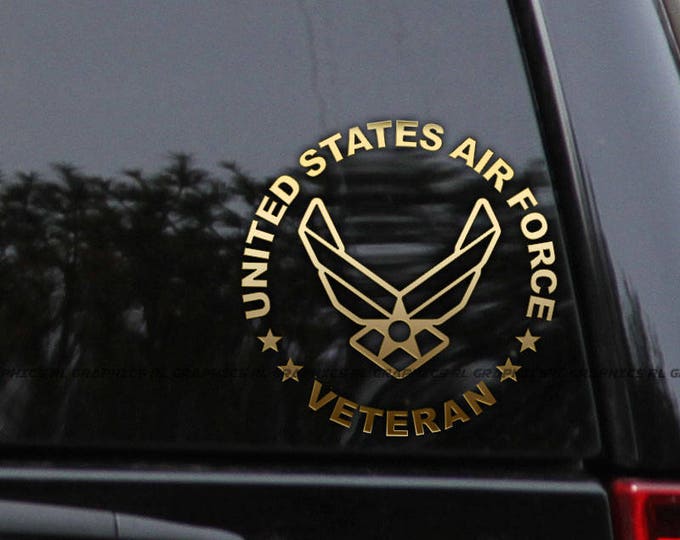 USAF Air Force Veteran Car Truck Window Laptop Decal Sticker - Etsy