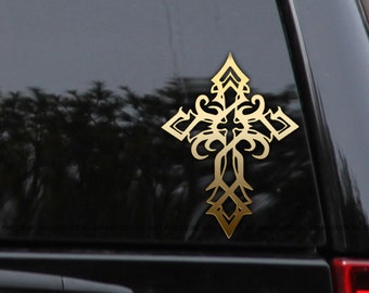 Cross Car Decal - Etsy