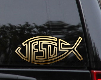 Jesus Fish Sticker - Etsy