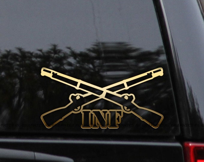 Infantry Crossed Rifles Decal Sticker Army Military Car Truck Window ...