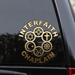 Interfaith Chaplain Religious Symbols Decal Sticker - Etsy