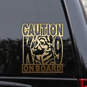 Caution K9 Unit on Board Police Dog German Shepherd Decal Sticker - Etsy