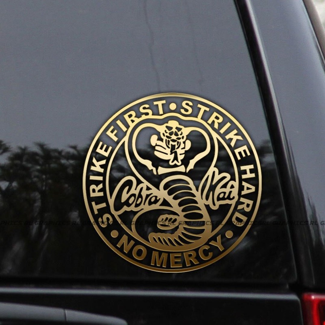 Cobra Kai Strike First Strike Hard No Mercy Decal Sticker - Etsy