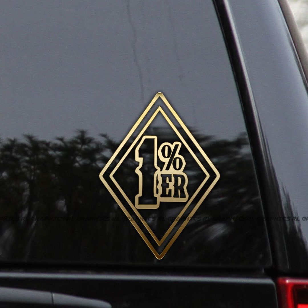 1%er One Percenter Vinyl Decal Sticker Car Truck Window Laptop - Etsy