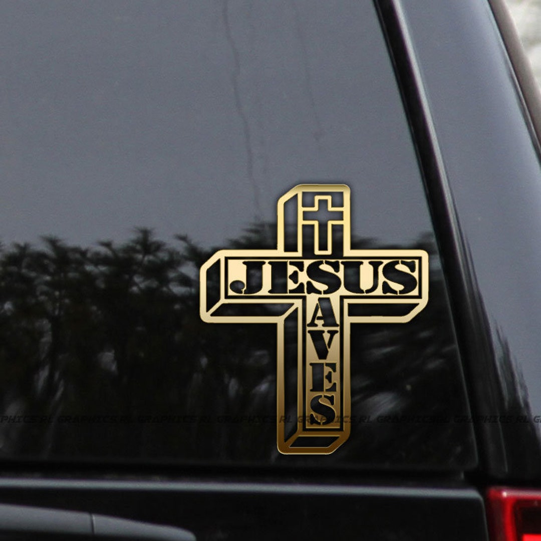 Jesus Saves Decal Sticker 3D God Bible Religious Car Window Laptop - Etsy