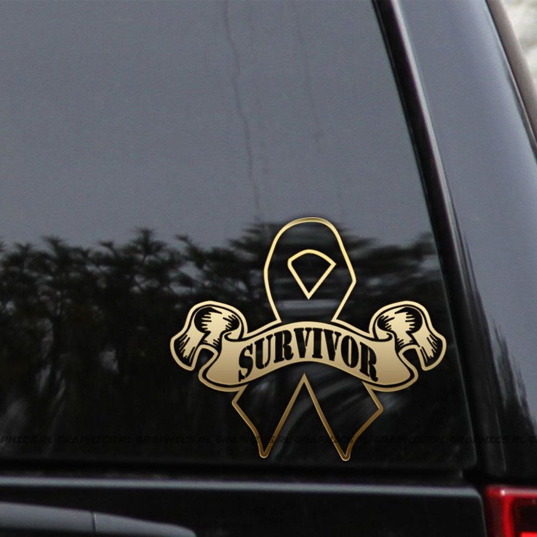 Breast Cancer Survivor Decal Sticker Awareness Pink Ribbon - Etsy
