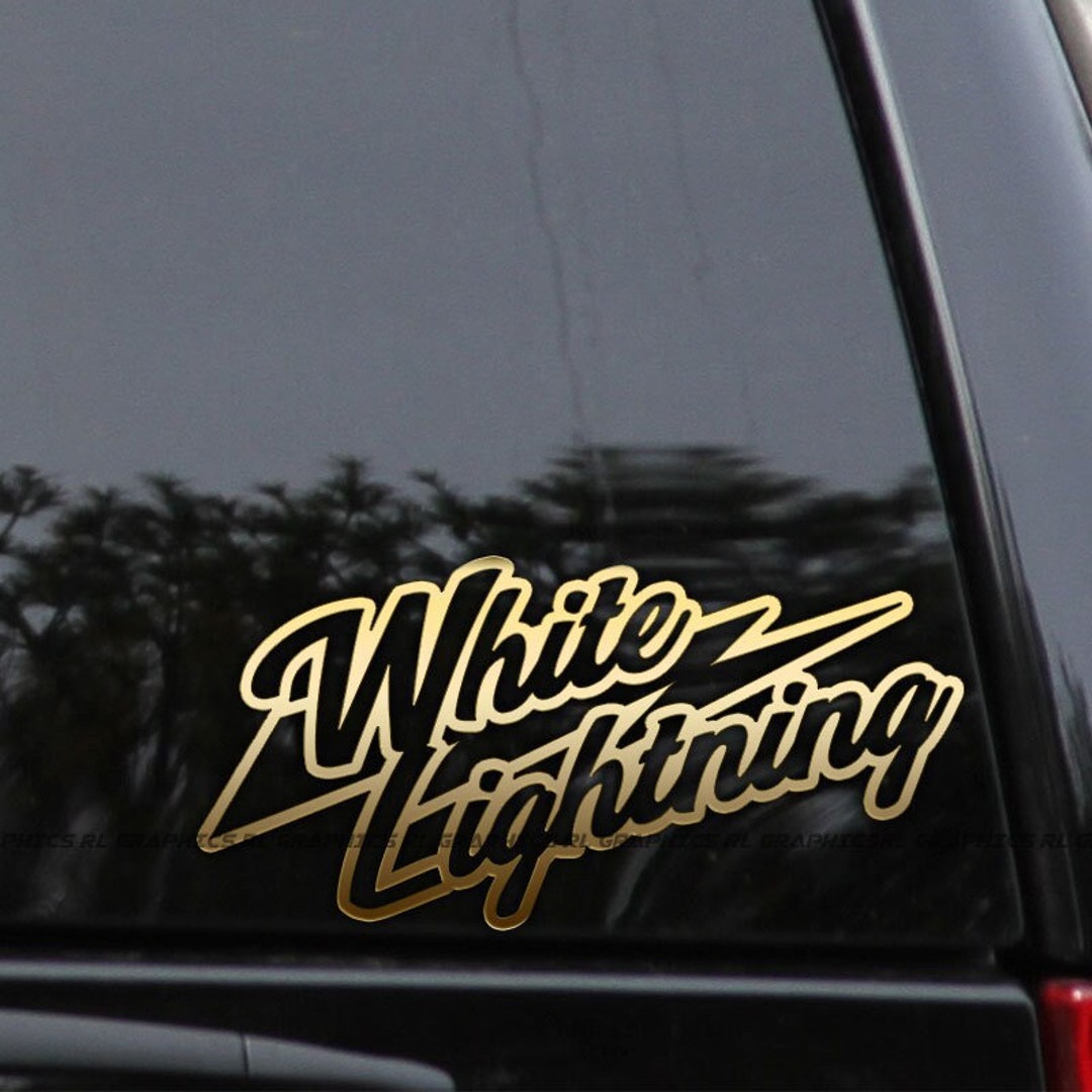 WHITE LIGHTNING Vinyl Decal Sticker Diesel Truck Turbo Boost JDM Car ...