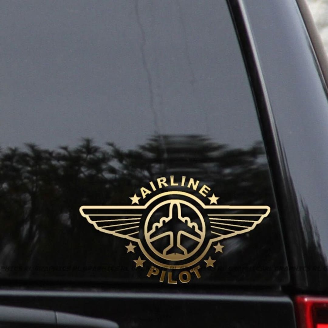 Airline Pilot Wings Decal Sticker Commercial Airplane Aviation Window ...