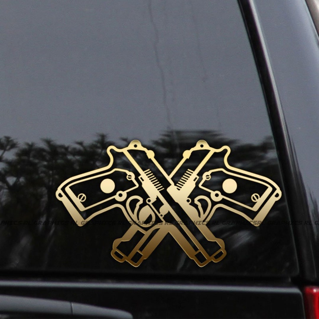 Crossed M9 Pistols Vinyl Decal Sticker Car Truck Window Laptop - Etsy