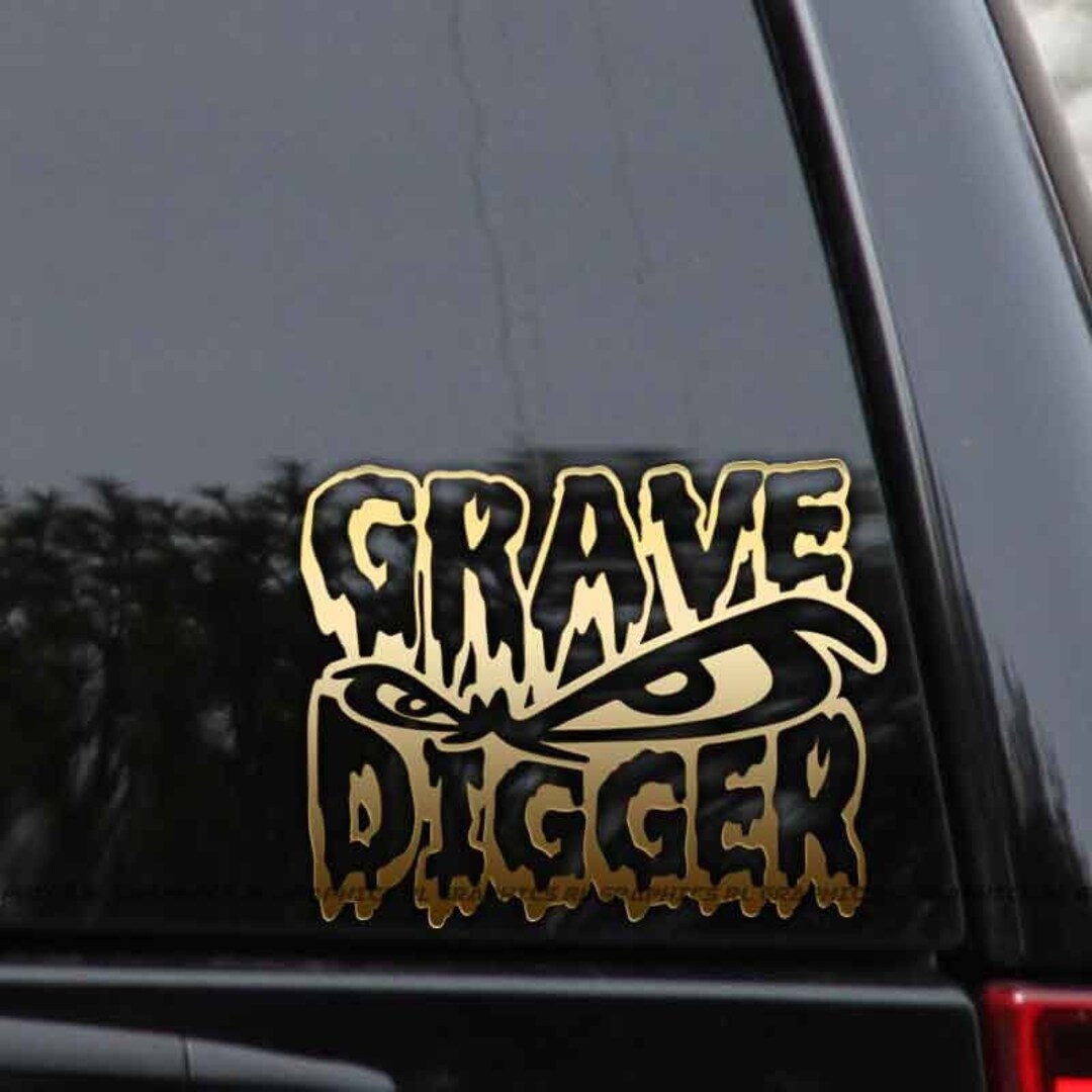 Grave Digger Decal Sticker Monster Truck 4x4 off Road Lifted Car Window ...
