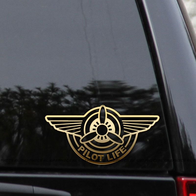 Pilot Life Propeller Pilot Wings Decal Sticker Car Truck Window Laptop ...