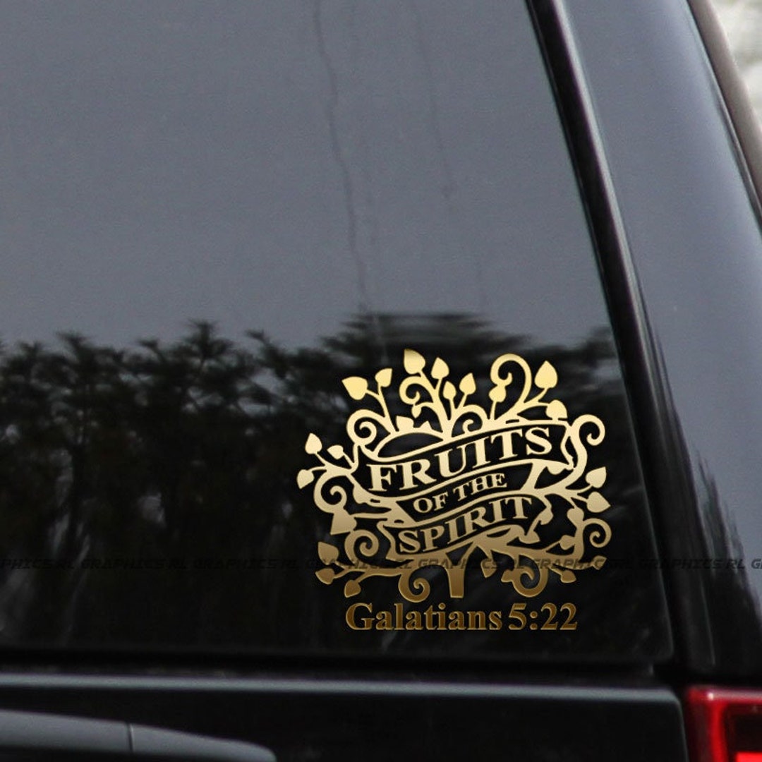 Fruits of the Spirit Decal Sticker Galatians 5:22 Christian Car Truck ...