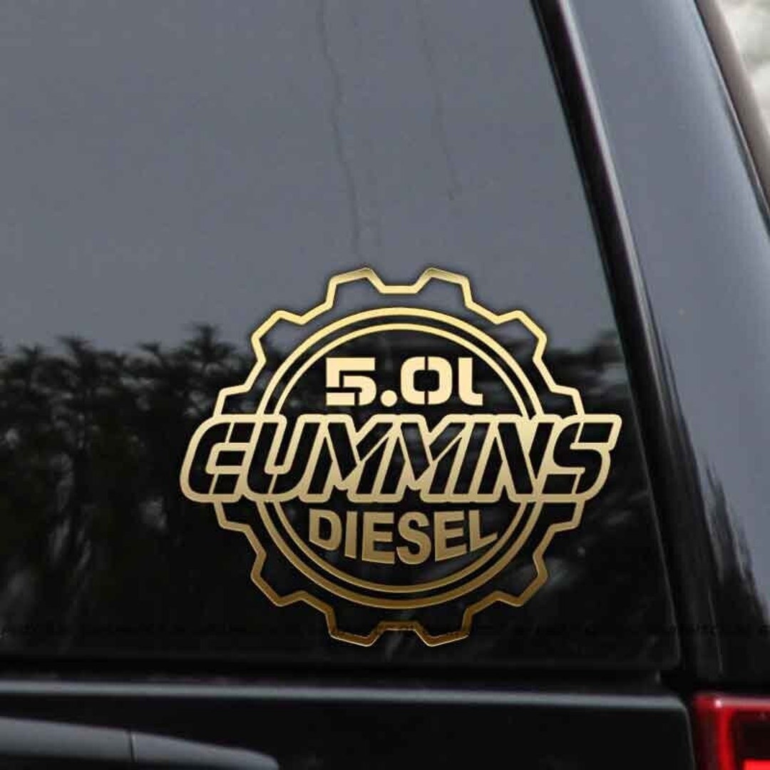 Cummins 5.0L Diesel Truck Decal Sticker Nissan Titan XD Window Laptop ...