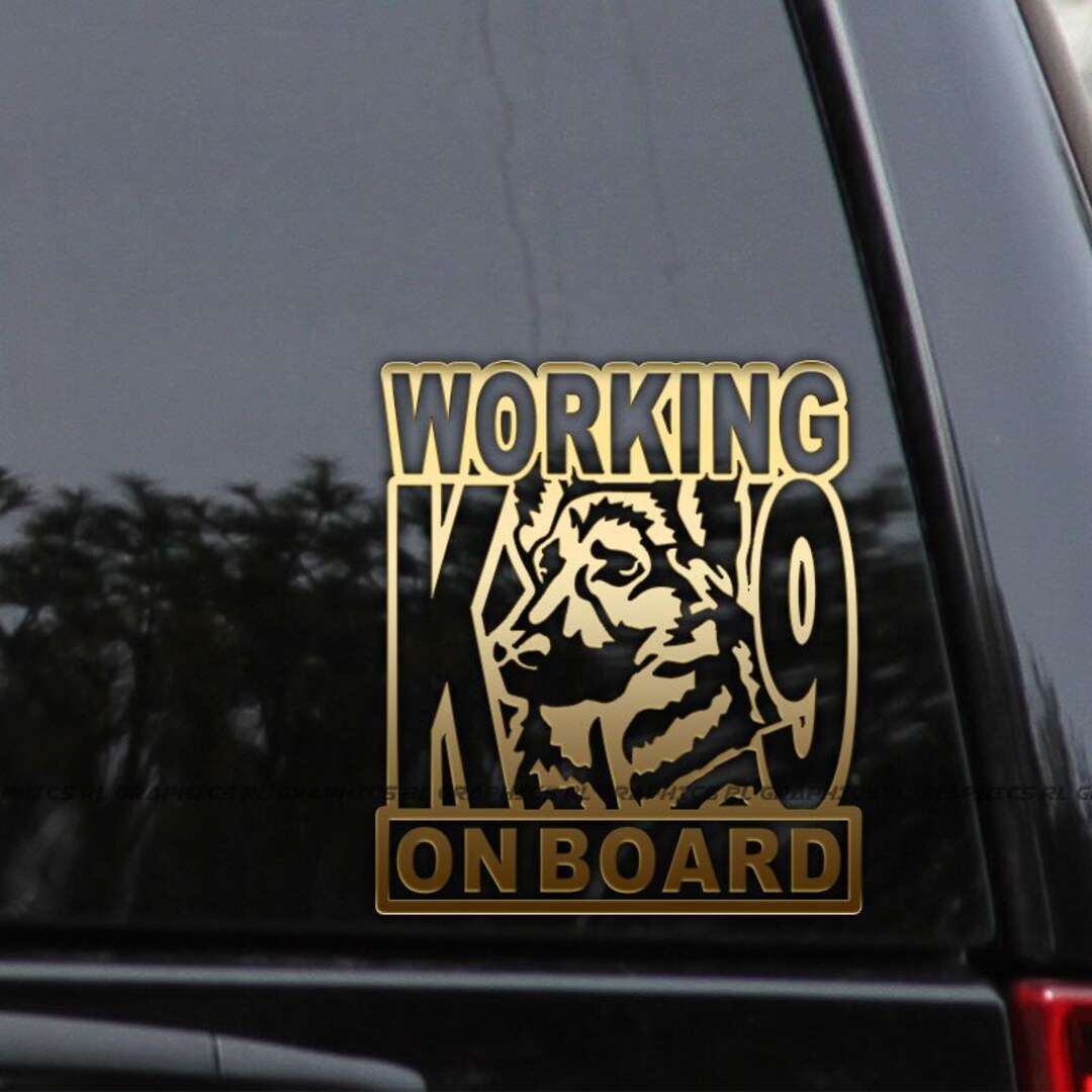 WORKING K9 Unit on Board Police Dog German Shepherd Decal Sticker - Etsy