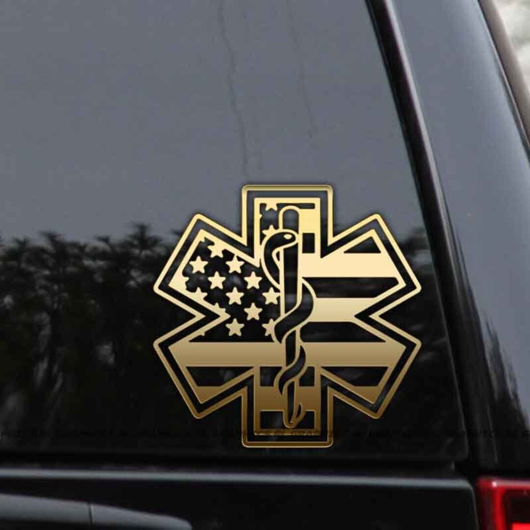 Star of Life EMT Vinyl Decal Sticker EMS Ambulance Medical Emergency ...