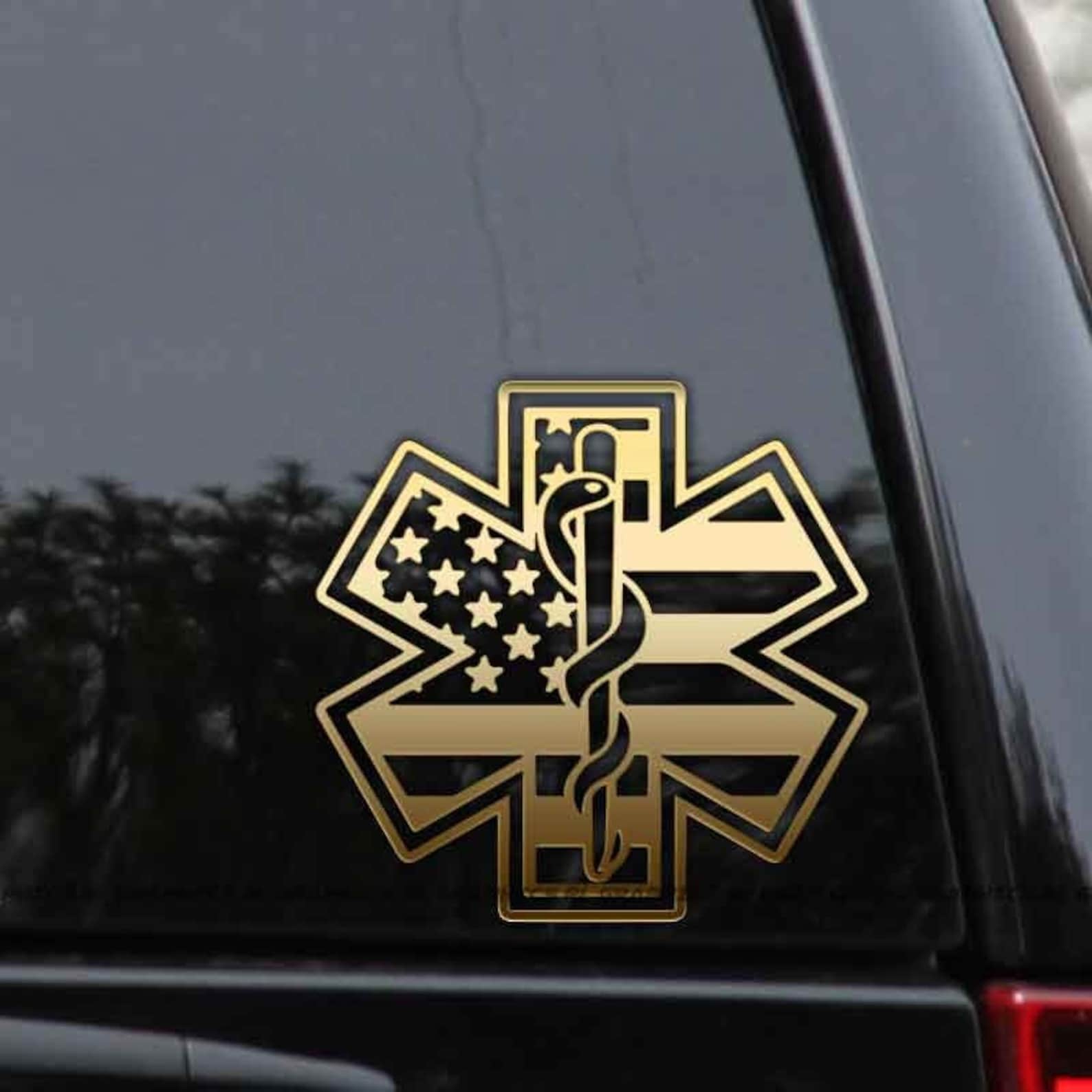 Star of Life EMT Vinyl Decal Sticker EMS Ambulance Medical Emergency ...
