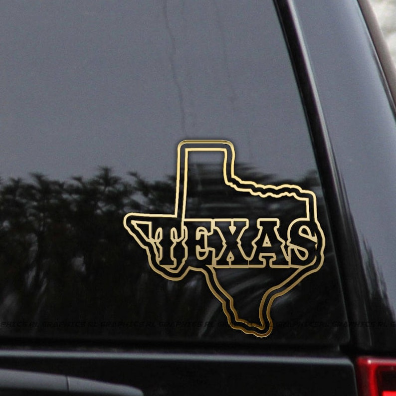 Texas Decal Sticker Map Flag Lonestar State TX Bumper Window Laptop ...