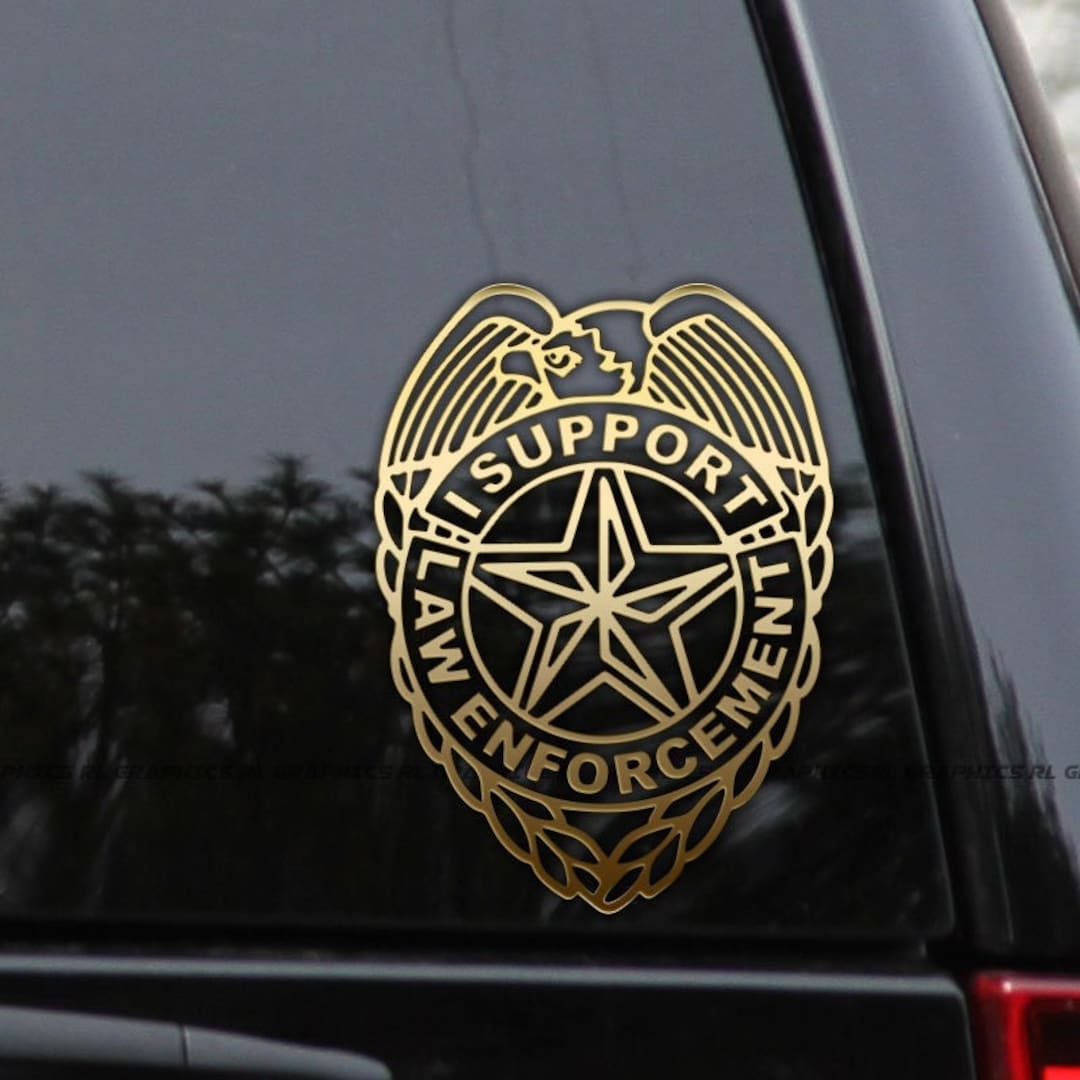 I Support Law Enforcement Police Badge Decal Sticker - Etsy