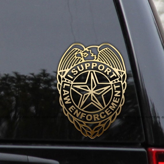 I Support Law Enforcement Police Badge Decal Sticker - Etsy