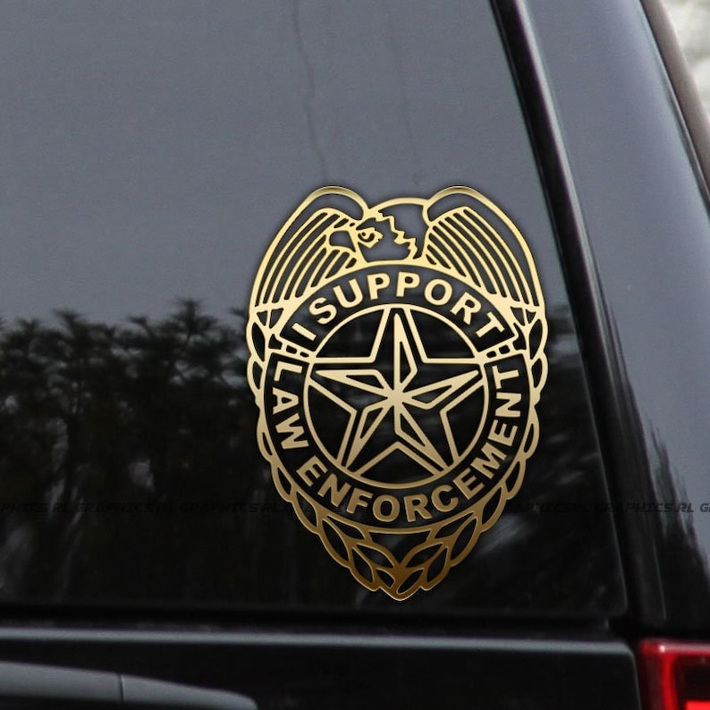I Support Law Enforcement Police Badge Decal Sticker - Etsy