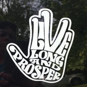Star Trek Spock Hand Decal Sticker Live Long and Prosper Vulcan Car ...