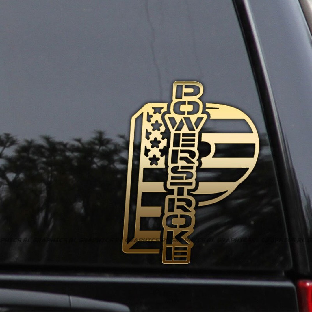 POWER STROKE American Flag Decal Sticker - Etsy