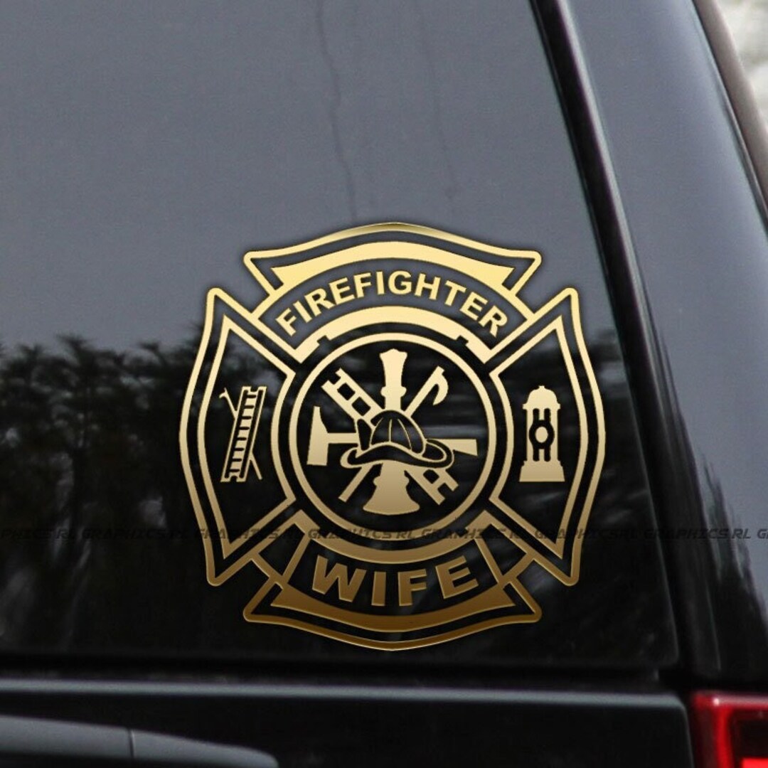 Firefighter Wife Decal Sticker Fire Rescue Car Window - Etsy