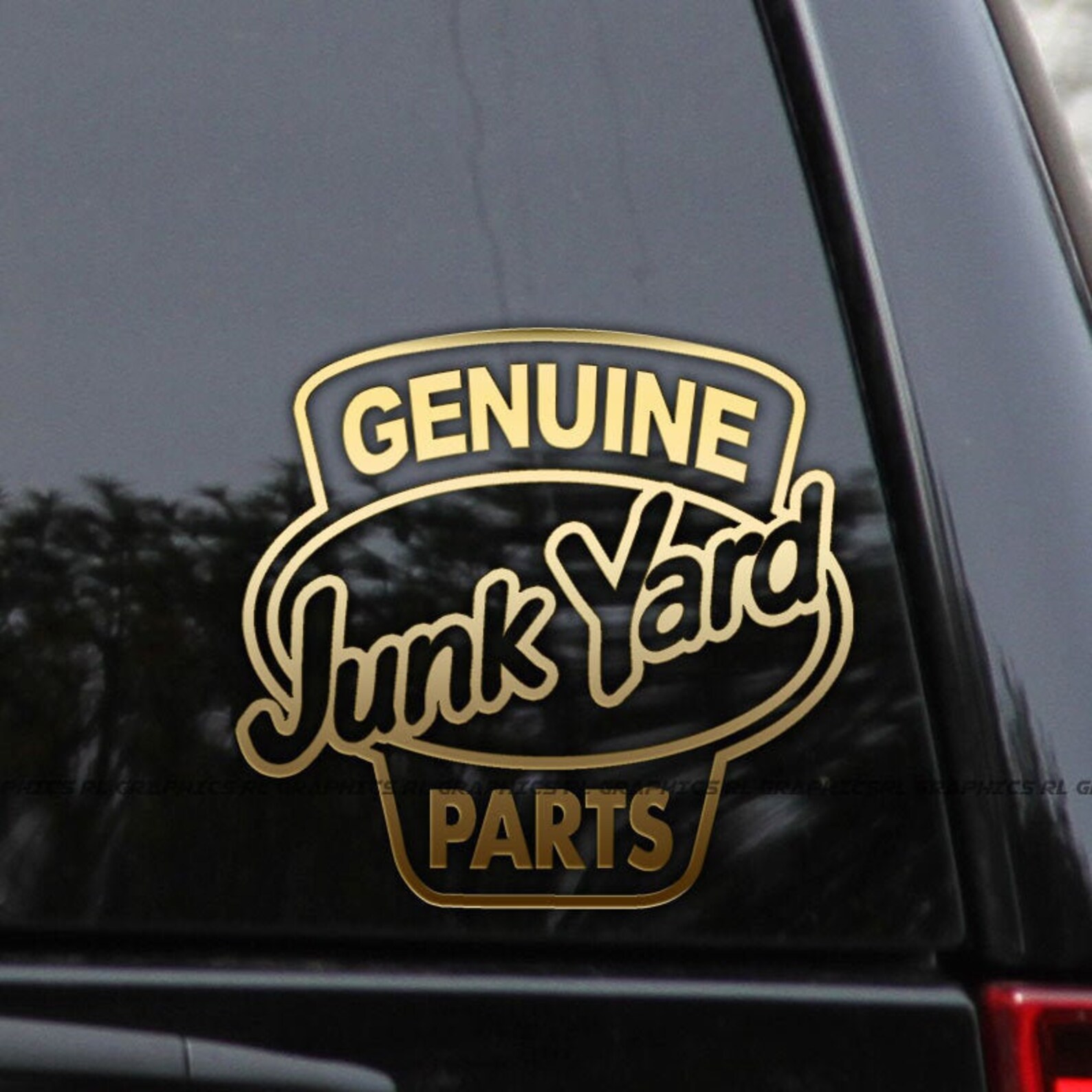 Genuine Junk Yard Parts Decal Sticker Rat Hot Rod Chopper Car Window ...