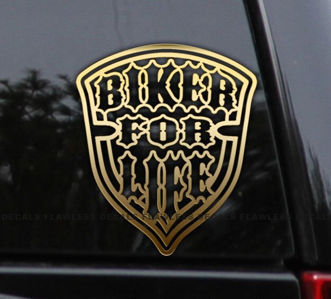 Biker for Life Vinyl Decal Sticker Vinyl Car Truck Window - Etsy