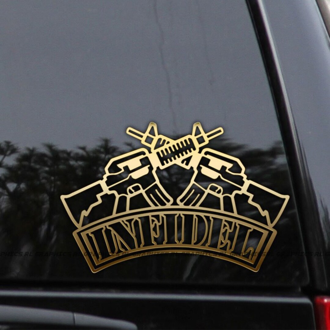 Crossed Ar15s INFIDEL Vinyl Decal Sticker Car Truck Window - Etsy