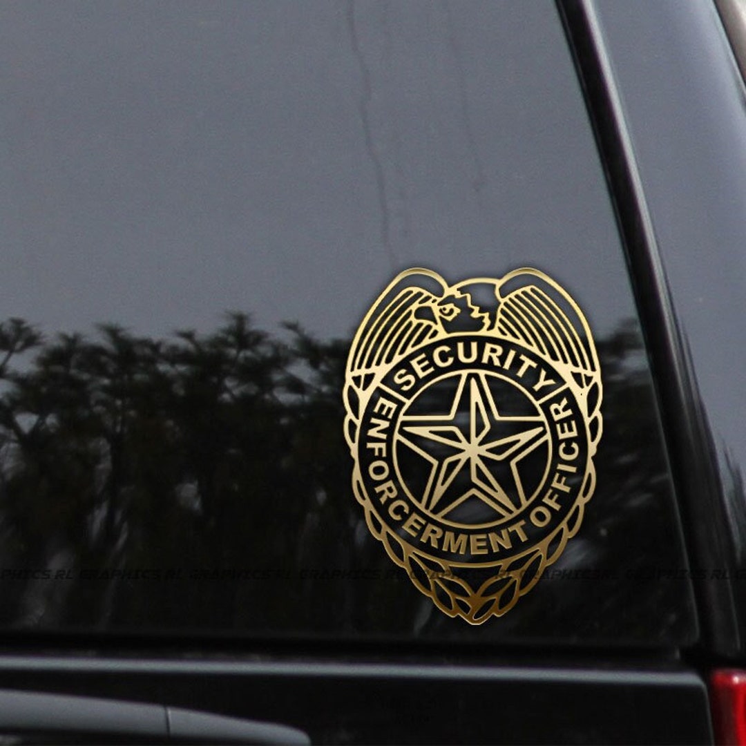 Security Enforcement Officer Decal Sticker Guard Agent Badge Veteran ...