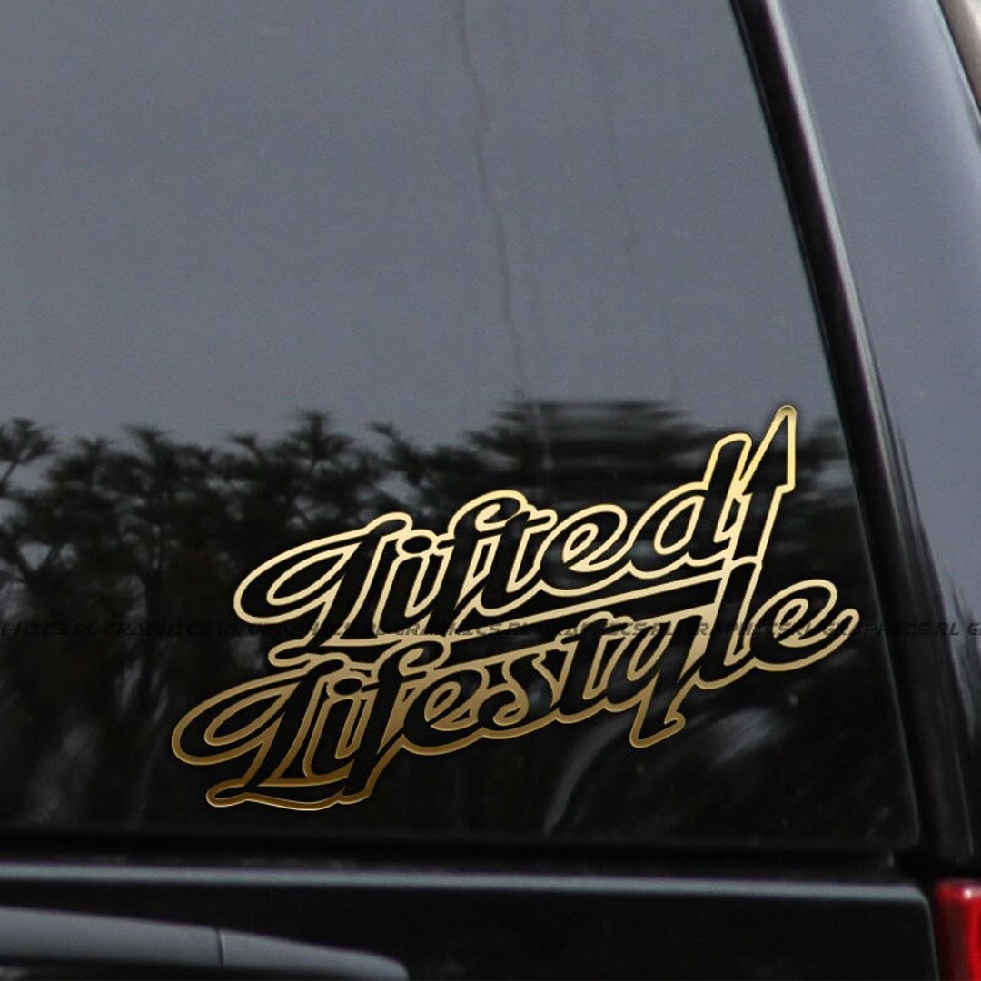 Lifted Lifestyle Decal Sticker Diesel Raised off Road 4x4 Truck Window ...