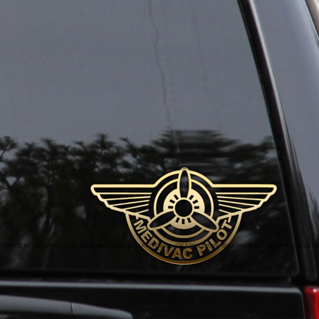 Medivac Pilot Propeller Fixed Wing Vinyl Decal Sticker Car Truck Window ...