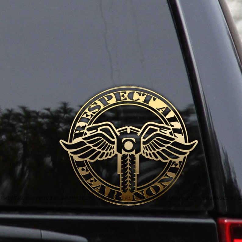 Respect All Fear None Circle Decal Sticker - Etsy