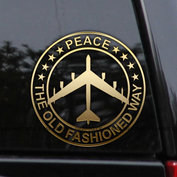 Peace the Old Fashioned Way Decal - Etsy