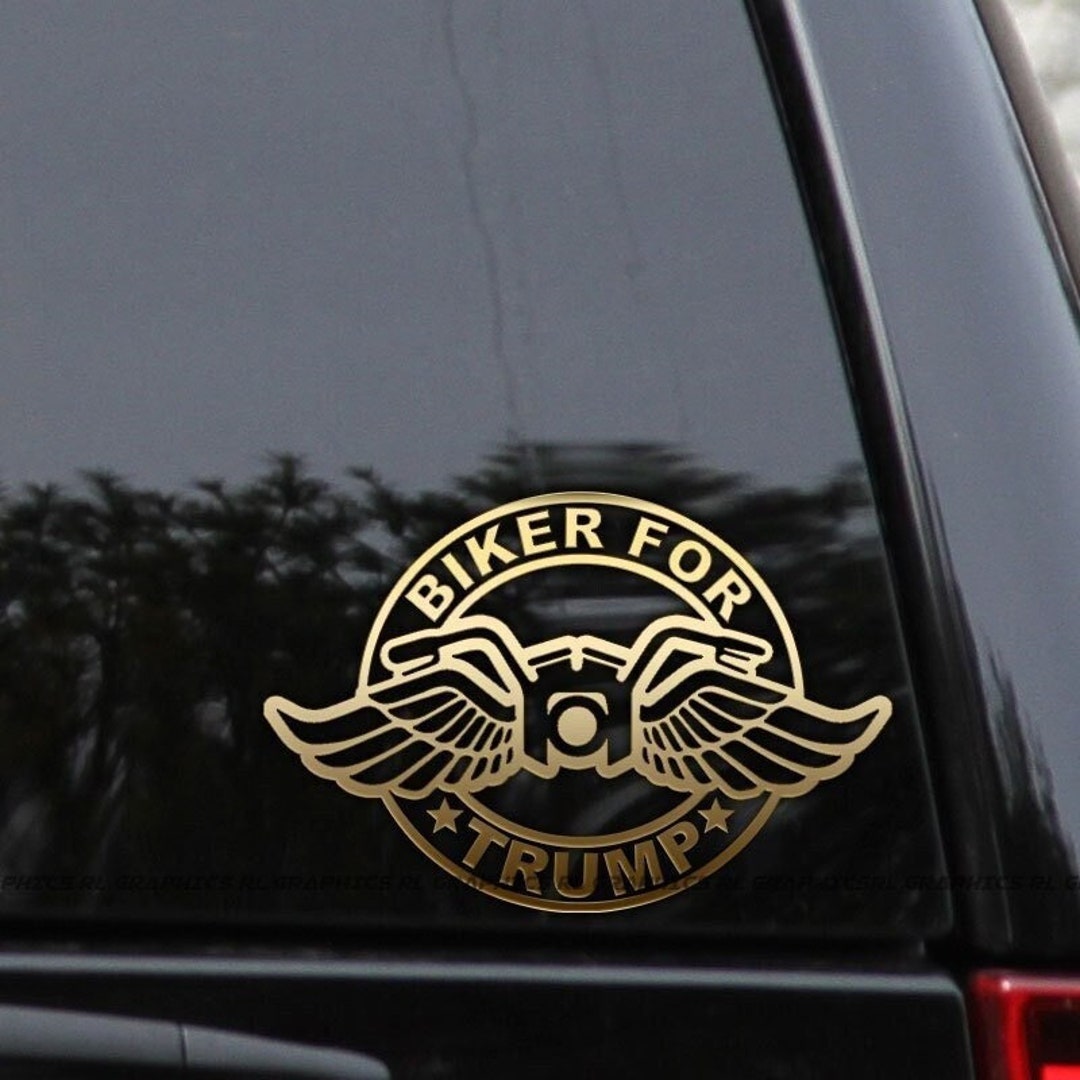 Biker for Trump Decal Stickers Bikers Support 2024 Car Truck Window ...
