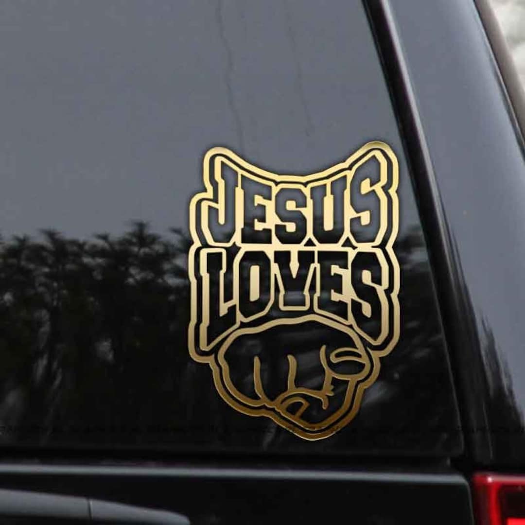 Jesus Loves You Decal Sticker God Christian Religious Car Window Laptop ...