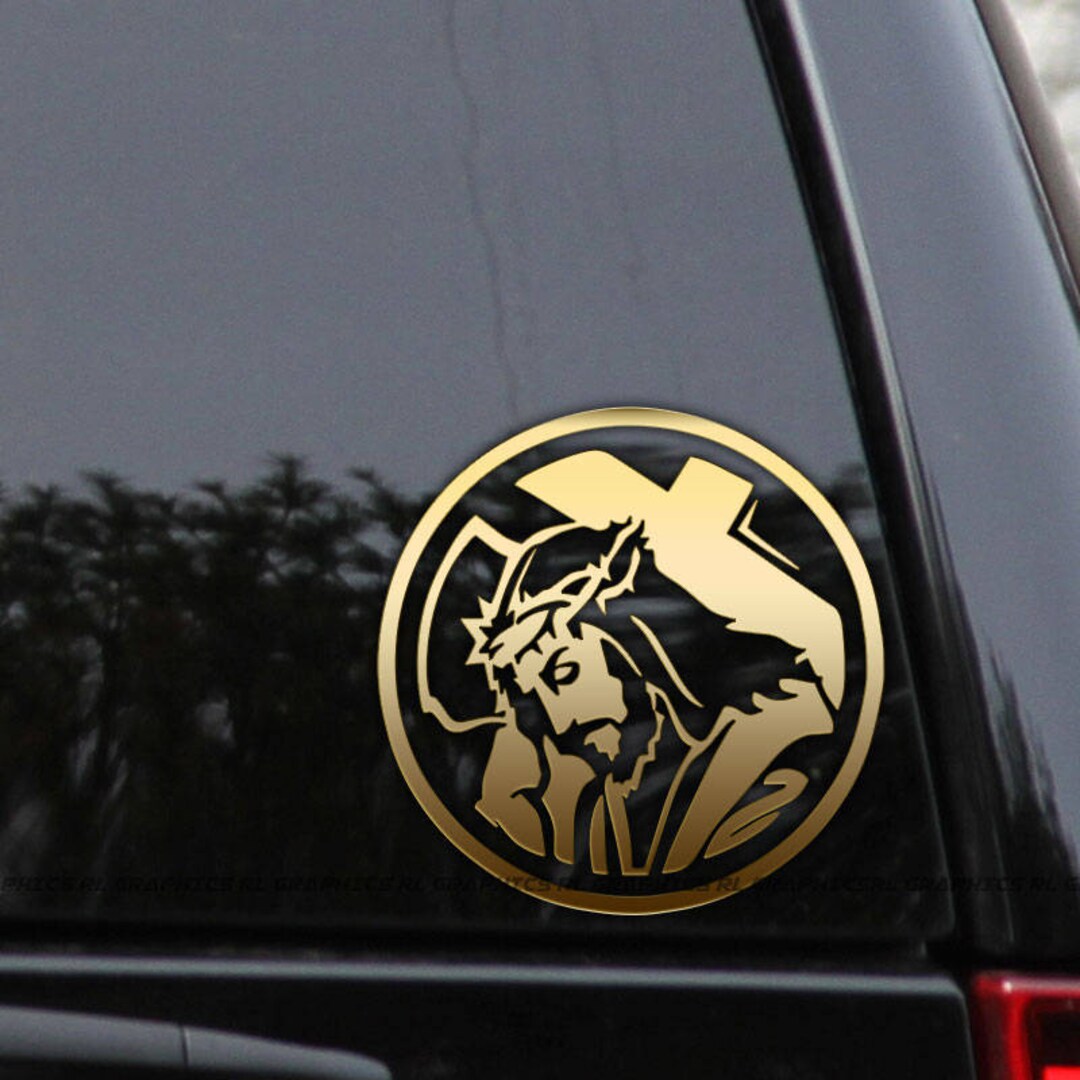 Jesus Decal Sticker Christian Religious Religion Catholic Cross Faith ...